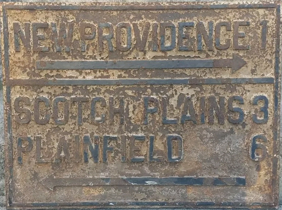 Union County Cast Iron Guidepost Sign | Garden State Signals