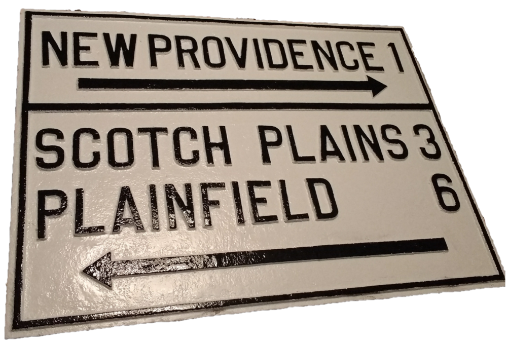 Union County Cast Iron Guidepost Sign | Garden State Signals